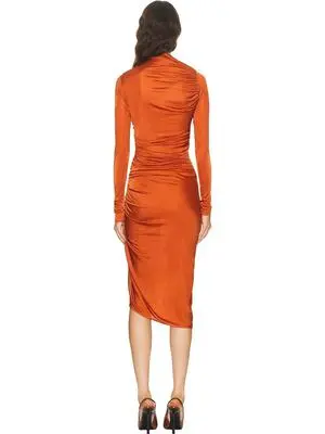 Rick Owens Svita Long Sleeve Dress - Orange