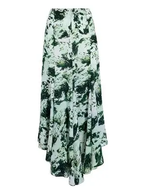 Proenza Schouler Joelle Printed Midi Skirt - Green