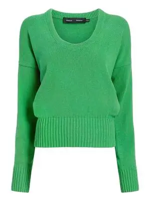 Proenza Schouler Niccola Scoop-neck Sweater - Green