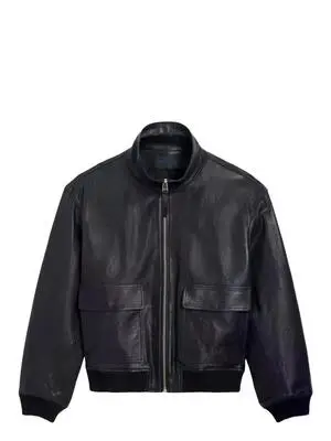 Proenza Schouler Leather Bomber Jacket - Black