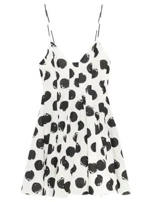 BAMBAH Polka-dot Mini Dress - Neutrals