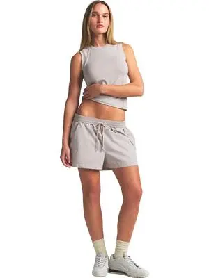 SKIMS Woven Nylon 5-inch Track Shorts - Stone