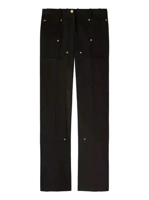 Palm Angels Straight-leg Cargo Trousers - Black
