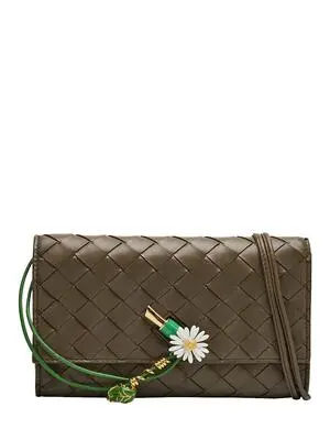 Bottega Veneta Andiamo Intrecciato Leather Pouch - Daisy Flow