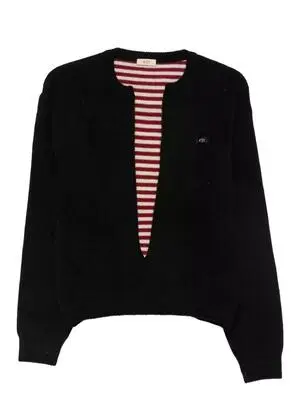 N°21 Plunge V-neck Sweater - Black