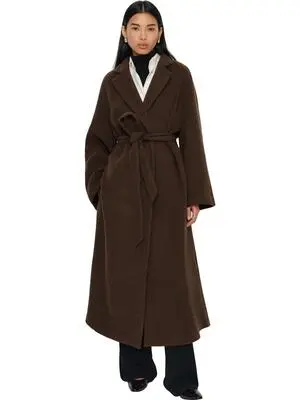 REFORMATION Tula Oversized Coat Brown
