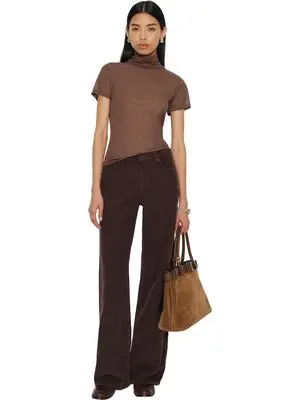 REFORMATION Coreen Knit Top - Brown