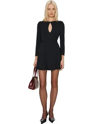 REFORMATION Lyons Mini Dress Black