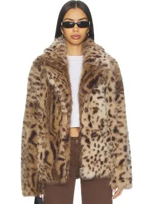 ANIYE BY Roxette Faux Fur Jacket - Brown