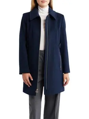 Michael Kors Wool Blend Coat - Admiral
