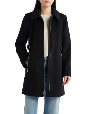 Michael Kors Wool Blend Coat - Black