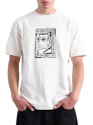 Topman Cotton Graphic T-shirt - Ecru
