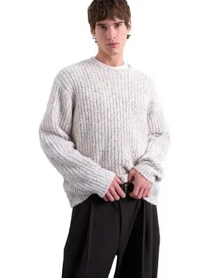 TOPMAN Relaxed Fit Ribbed Knit Sweater