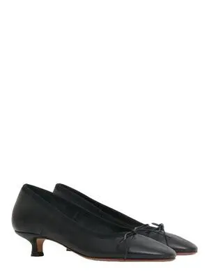 MANSUR GAVRIEL Ballerina Kitten Heel Pump - Black