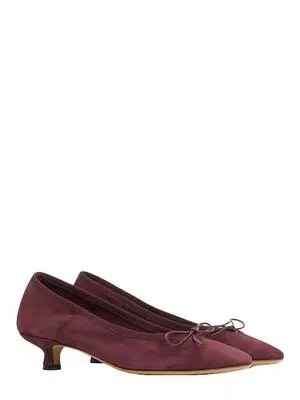 MANSUR GAVRIEL Ballerina Kitten Heel Pump - Plum
