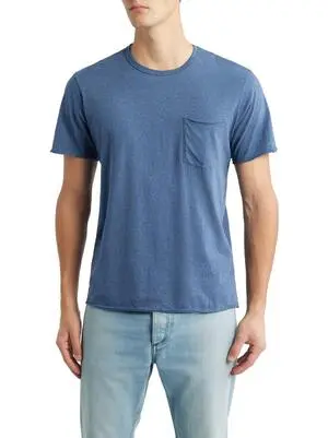 Rag & Bone Miles Melange Pocket T-shirt - Heather Navy