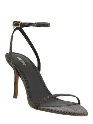REISS Pointed Toe Ankle Strap Sandal - Bronze
