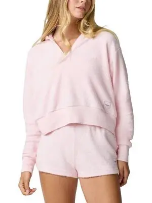 FLORENCE BY MILLS Cropped Fleece Hoodie - Ballet Slipper
