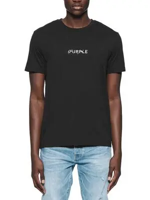 PURPLE BRAND Clean Jersey Logo T-shirt - Black