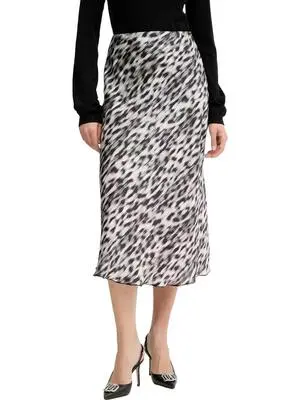 SILVIAN HEACH Animal Print Midi Skirt - White