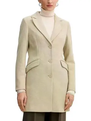 SILVIAN HEACH Single-breasted Herringbone Coat - Neutrals