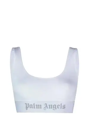 Palm Angels Logo-underband Sports Bra - White