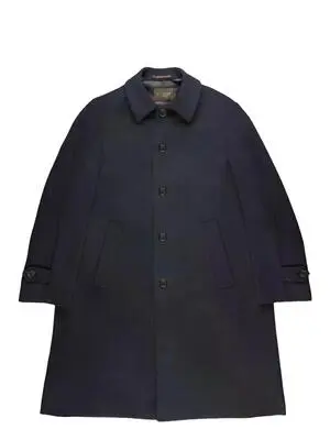 SLOWEAR X Loden Front Flap Pockets Wool Blazer - Blue