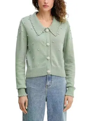 SILVIAN HEACH Embellished-collar Cardigan - Green