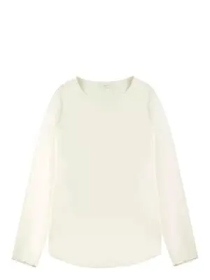 SLOWEAR Crewneck Satin Blouse - Neutrals