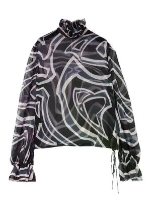 Emilio Pucci Labirinto Print Blouse - Black