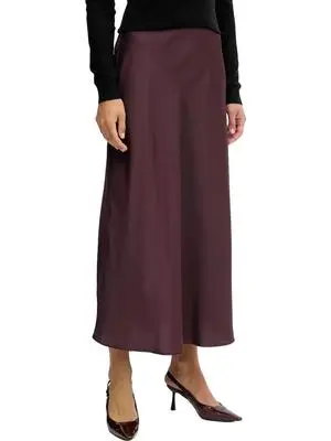 Guess Metal Logo Midi Skirt - Purple