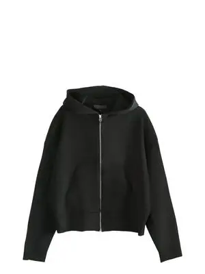 OMAR AFRIDI Zip-up Wool Hoodie - Black