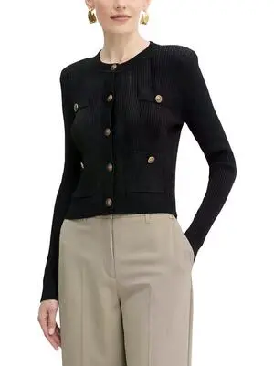 Guess Buttoned Pockets Cardigan - Black