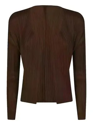 Issey Miyake Pleated Top - Brown