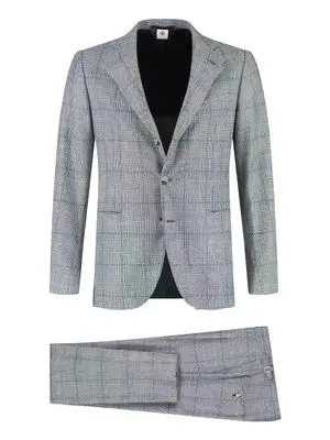LUIGI BORRELLI Single-breasted Checked Suit - Grey