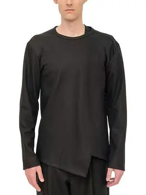 Comme Des Garçons Asymmetric-hem T-shirt - Black