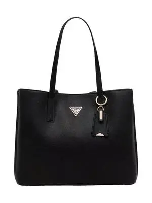 Guess Logo Charm Tote Bag - Black