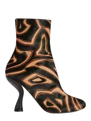 Emilio Pucci Heeled Marmo Pattern Boots - Black