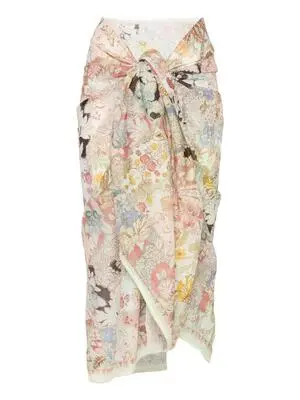 Zimmermann Printed Cotton Pareo - Neutrals