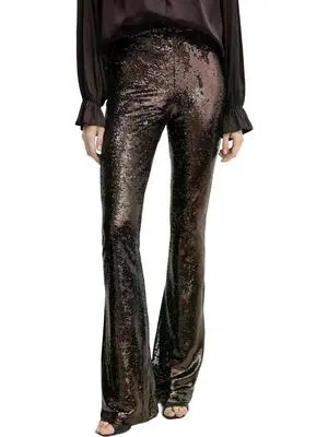 SILVIAN HEACH Sequin Embellished Trousers - Brown