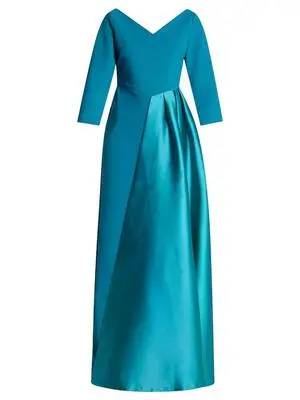 GRETA CONSTANTINE Percier V-neck Gown - Blue
