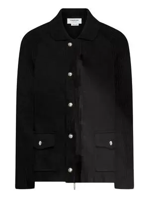 Thom Browne Zip-fastening Flap-pockets Shirt Jacket - Black