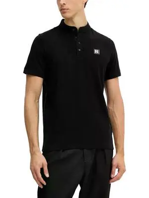 Karl Lagerfeld Monogram-logo Polo Shirt - Black