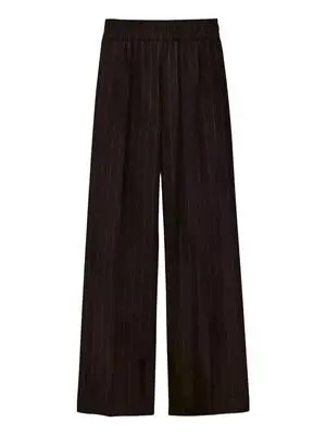 Ba&sh Pinstriped Elasticated Trousers - Black