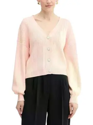 Guess Pearl-button Cardigan - Pink