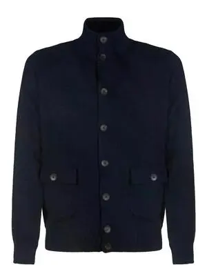 FILIPPO DE LAURENTIIS Buttoned Cardigan With Pockets - Blue
