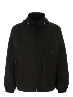 WOOYOUNGMI Hooded Windbreaker - Black