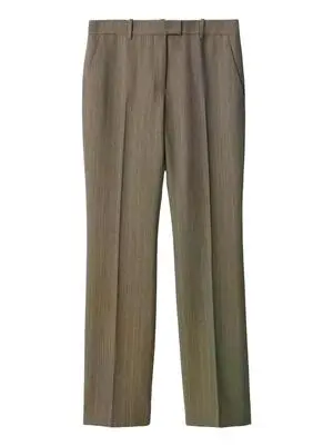 Burberry Striped Straight Trousers - Grey