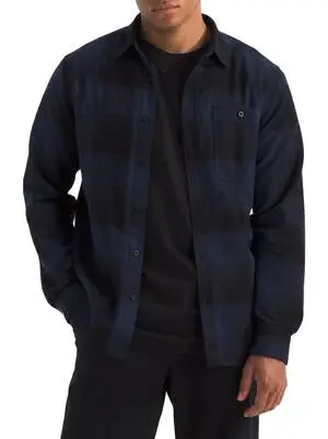 The North Face Arroyo Plaid Cotton Flannel Button-up Shirt - Summit Navy Shadow Plaid