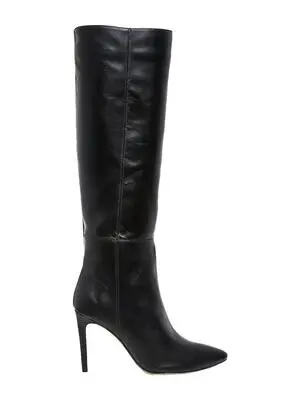 GINISSIMA 95mm Milla Leather Knee-high Boots - Black